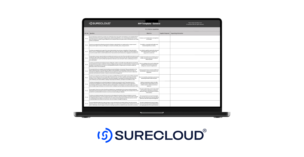 Free RFP Template for GRC Software - SureCloud